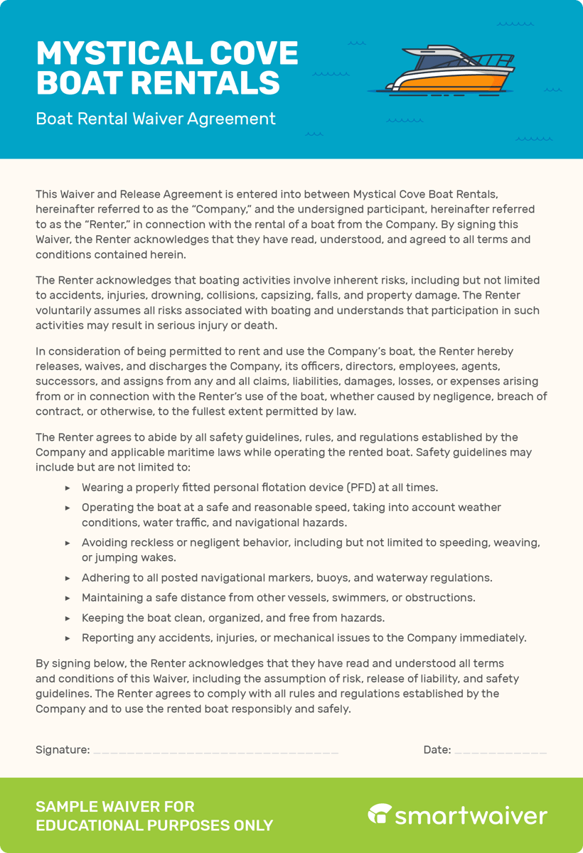 Boat Rental Waivers: Protect Your Business and Property