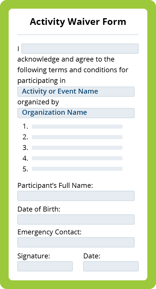 Electronic Liability Waiver Features - Smartwaiver