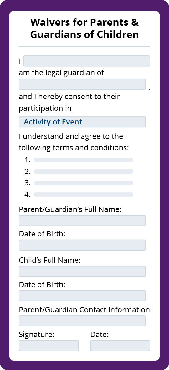 Electronic Liability Waiver Features - Smartwaiver